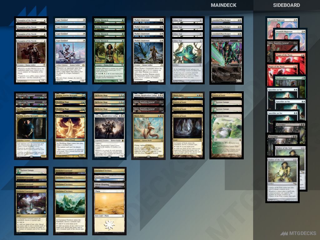 Modern Five-color Humans deck by I3and1t • MTG DECKS