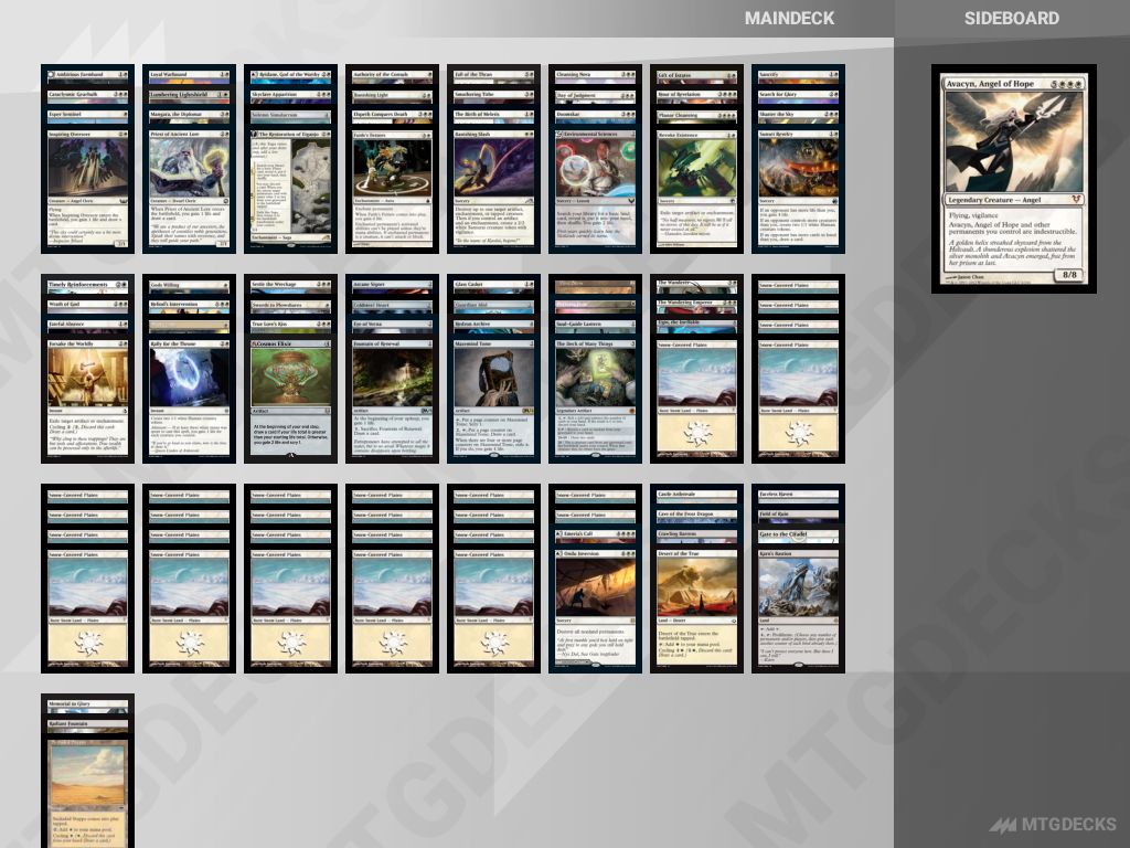 Historic-Brawl Avacyn, Angel of Hope deck by MTGA-Assistant-Meta • MTG ...
