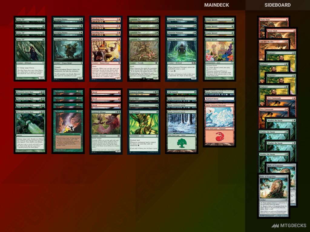 Pauper Gruul Ponza deck by MagicTonga • MTG DECKS