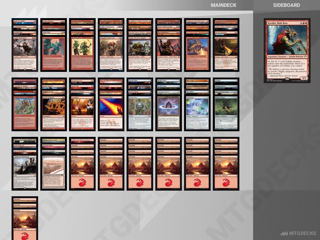 Commander Krenko, Mob Boss EDH deck by Waldo Chacón • MTG DECKS