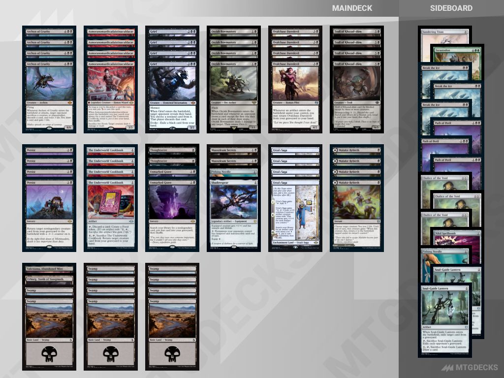 Modern Mono Black Asmo reanimator deck by freakunasty • MTG DECKS