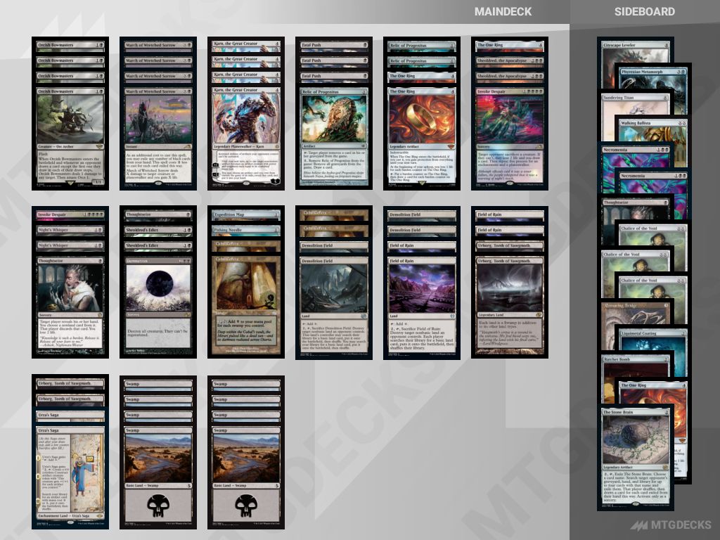 Modern Mono Black deck by Koashi Hiroyuki • MTG DECKS