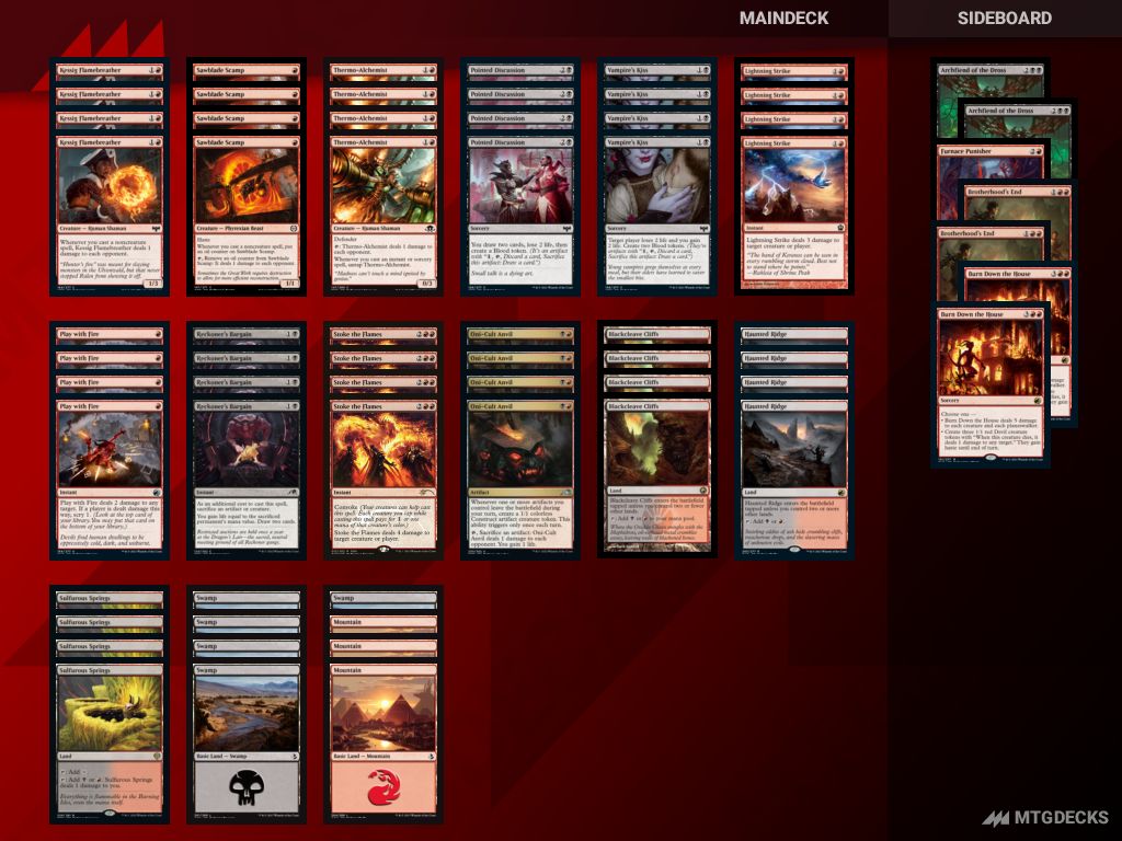 Arena Standard Rakdos Slow Burn deck by AshenFenix • MTG DECKS