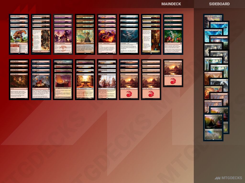 Arena Explorer Boros Pia deck by Suribepe • MTG DECKS
