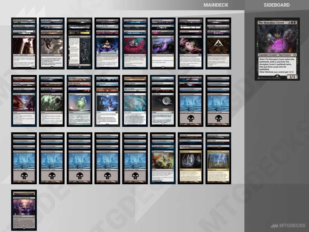 Historic-Brawl ⚫️ The Hourglass Coven deck by CatSponge • MTG DECKS