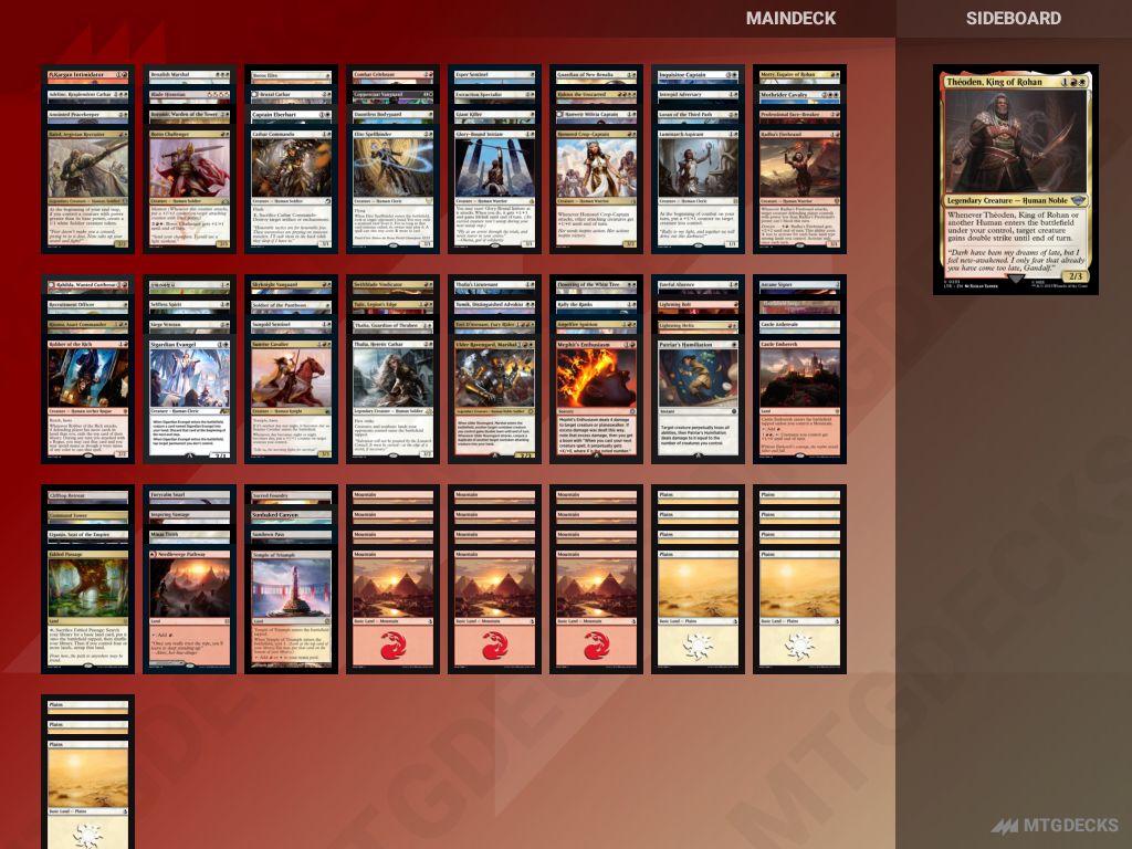 Historic-Brawl Théoden, King of Rohan deck by HistoricBrawler • MTG DECKS