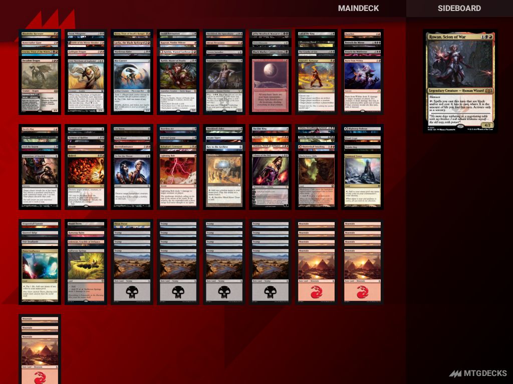 Historic-Brawl Rowan, Scion of War V0.5 deck by celesthion • MTG DECKS