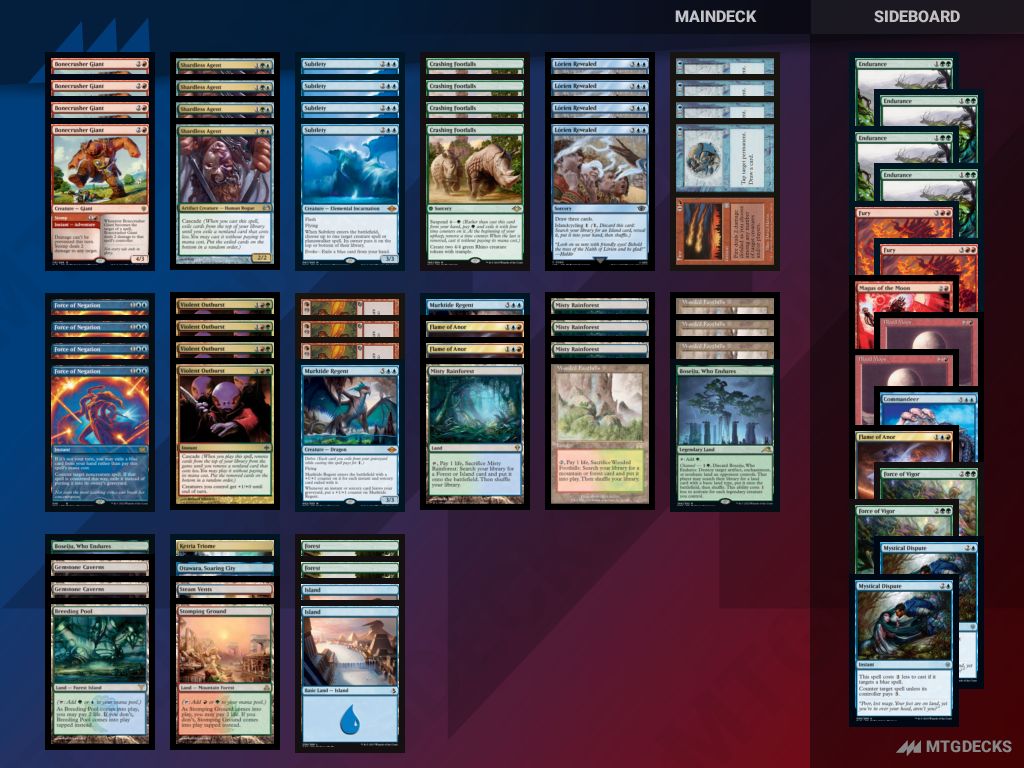 Modern Cascade Crash deck by イマムラ ゲン • MTG DECKS