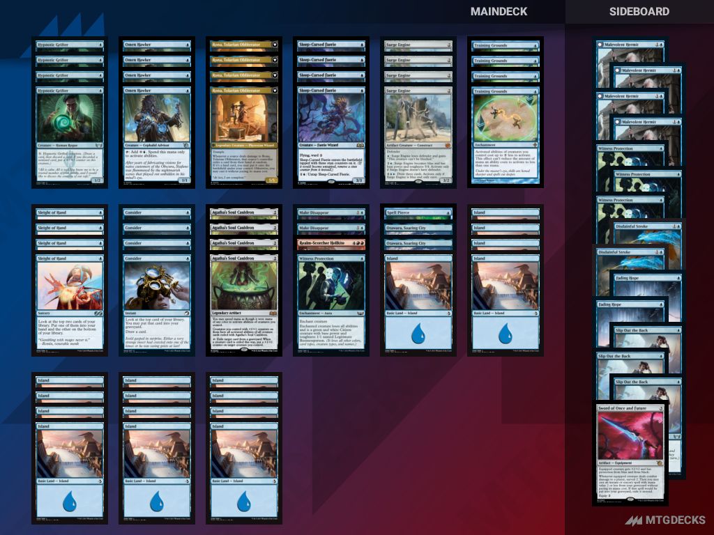MTG Standard Wilds of Eldraine Mono Blue Grounds top decks • MTG DECKS