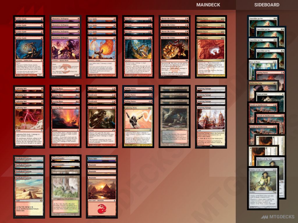 Modern Boros Burn deck by TheSixthEver • MTG DECKS