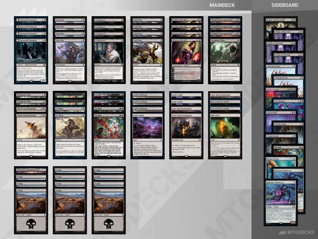 Arena Explorer Mono-Black Control deck by Kevincito • MTG DECKS