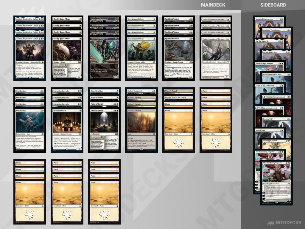Standard White Aggro deck by kusakabe syuichi • MTG DECKS
