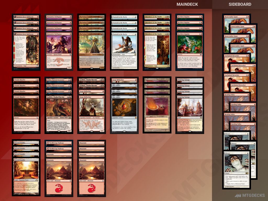 Pioneer Exile Boros deck by Kitou Kazuumi • MTG DECKS