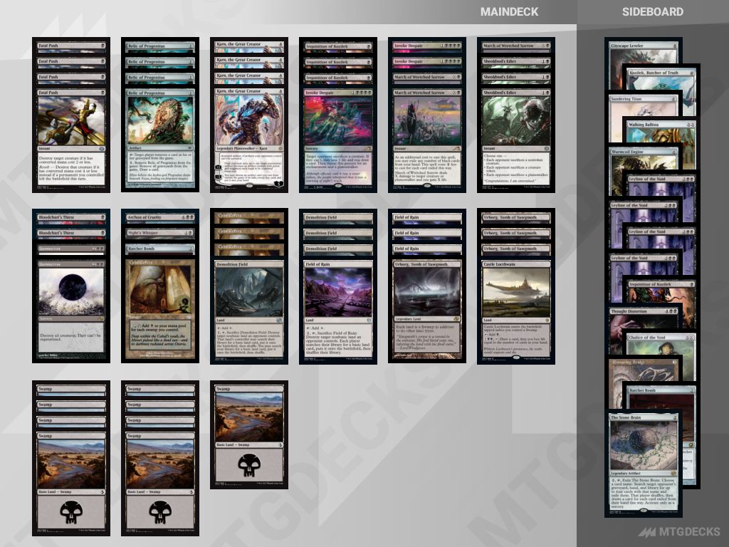 Modern Mono Black Coffers deck by GingerGuy83 • MTG DECKS