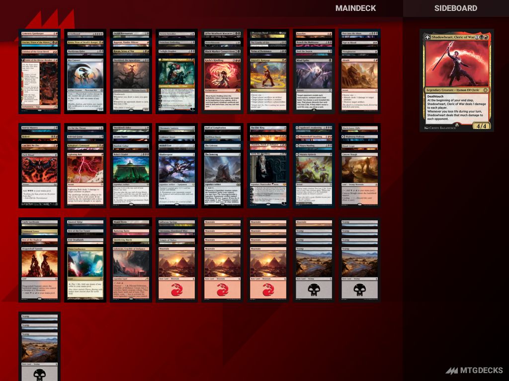 Arena Historic-Brawl Self Inflicted Wound deck by Amazonian • MTG DECKS