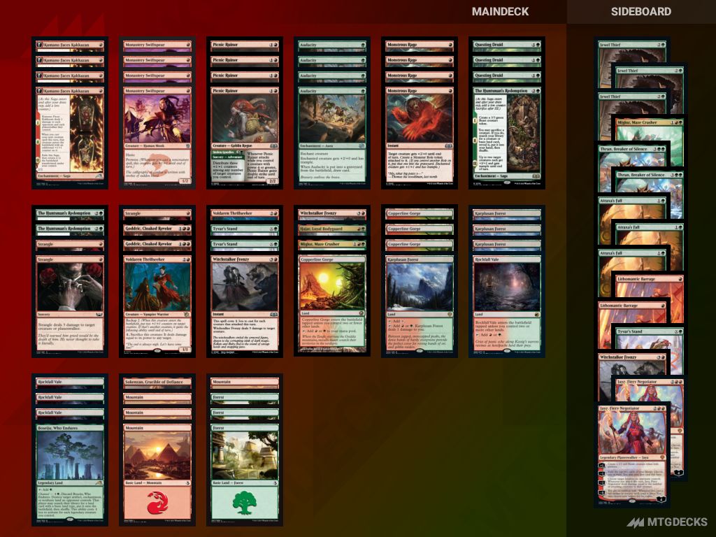 Standard RG Aggro deck by Kenta Shimizu • MTG DECKS