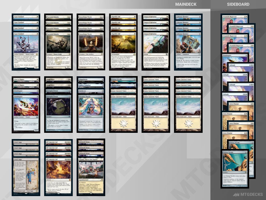 Modern Mono-White Hammer deck by Francesco Kaner • MTG DECKS