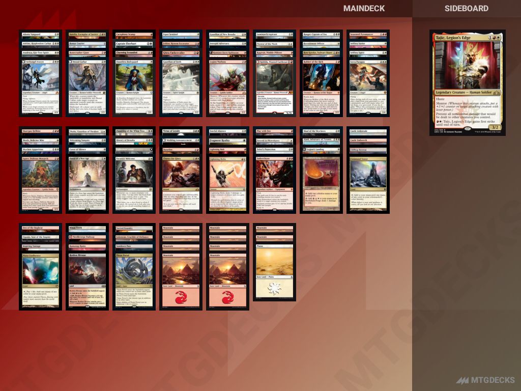 Historic-Brawl Tajic, Legion's Edge deck by MTGA-Assistant-Meta • MTG DECKS