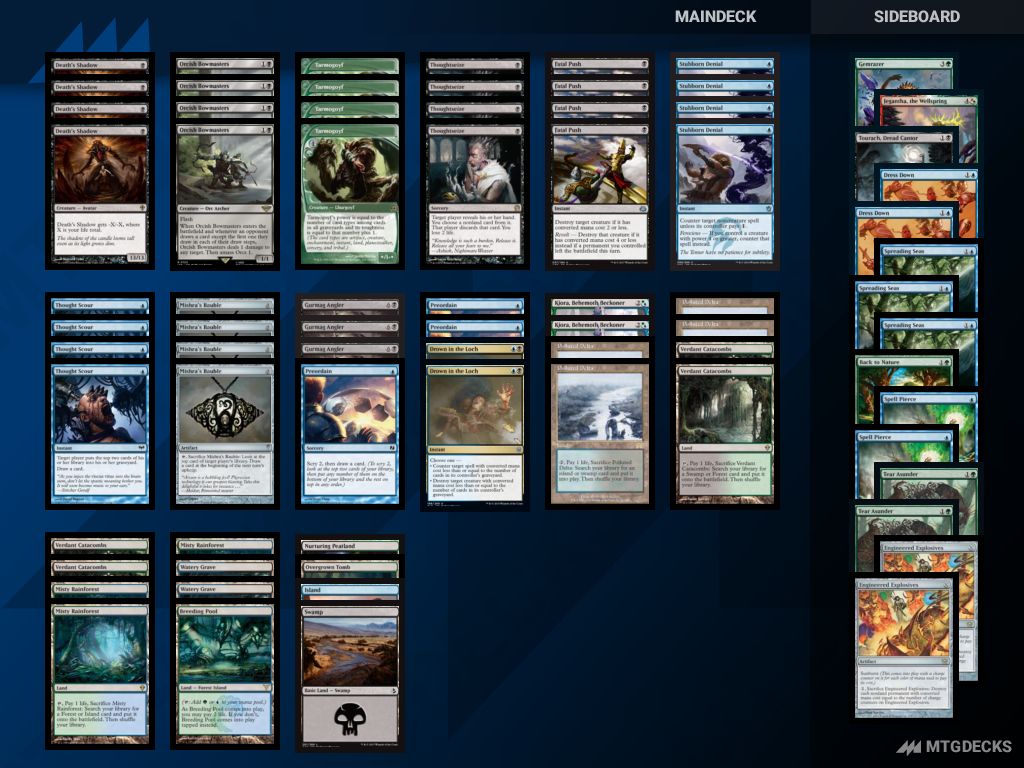 Modern Sultai Death's Shadow - Kiora deck by the_cntrlfreak • MTG DECKS