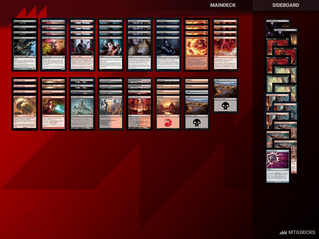 Pauper RB Madness Affinity deck by SmokingDeluxe • MTG DECKS