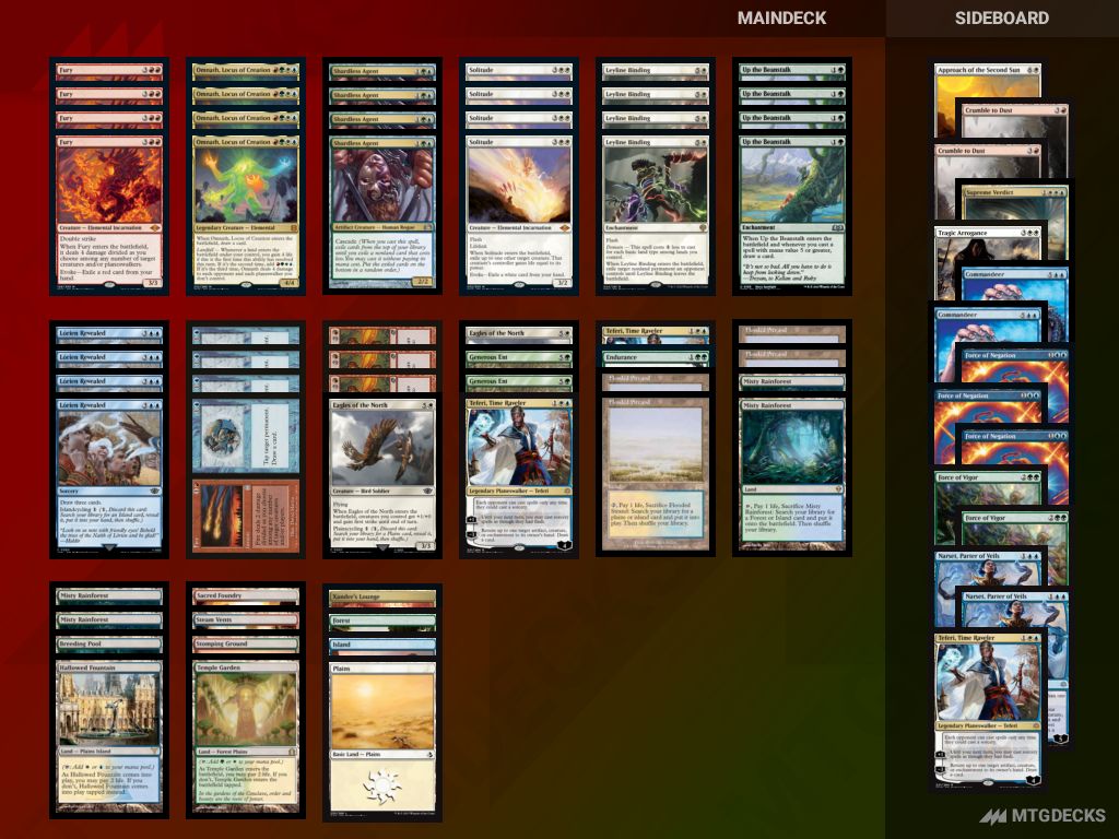 Modern 18 Land Cascade Beans deck by bcs899995 • MTG DECKS