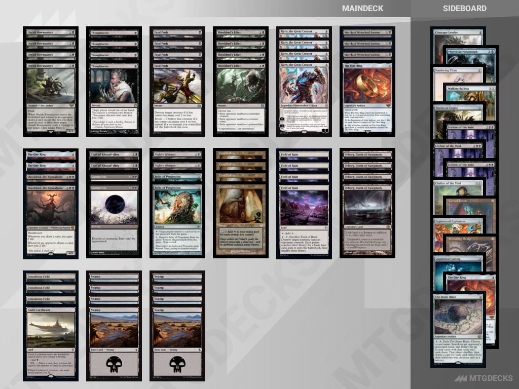 Modern Mono Black deck by Fujimoto Katsunari • MTG DECKS