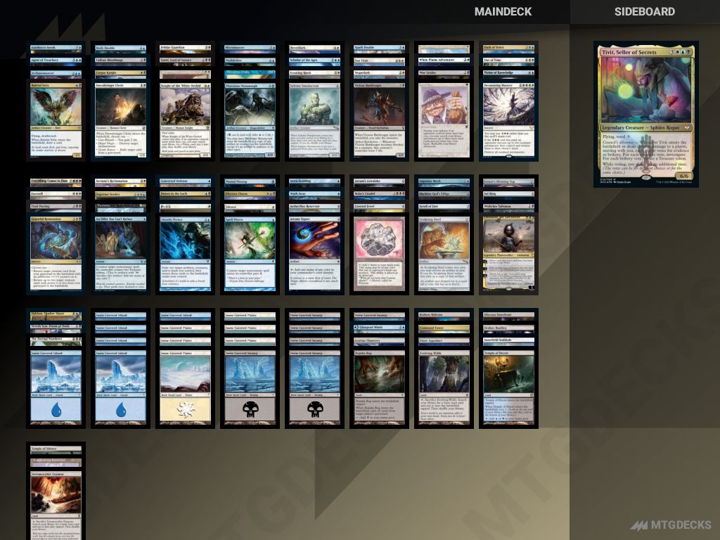 Commander Tivit, Seller of Secrets deck by Yokoyama Shougo • MTG DECKS