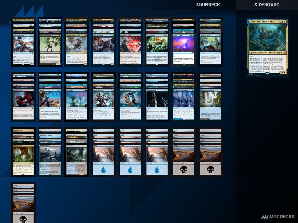 Historic-Brawl Zareth San, the Trickster deck by HistoricBrawler • MTG ...