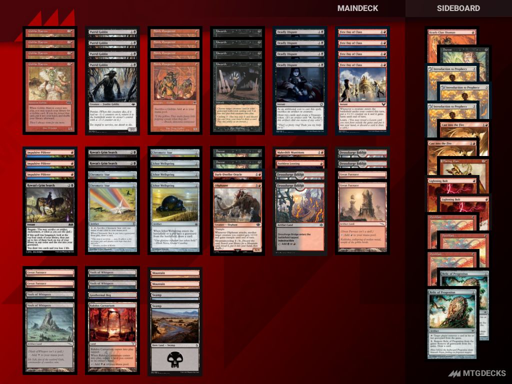 Pauper Goblin School deck by Sebastian S • MTG DECKS