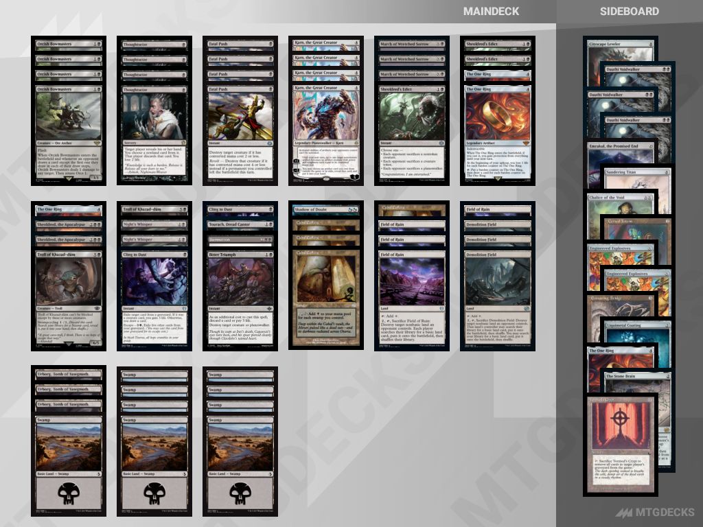 Modern Mono Black deck by Shizuya Keisuke • MTG DECKS