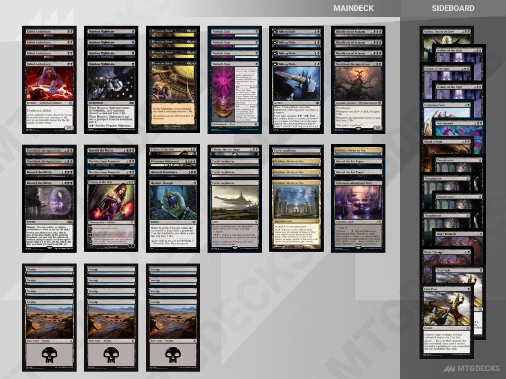 Arena Explorer Mono Black Devotion v.3 deck by Santyaga • MTG DECKS