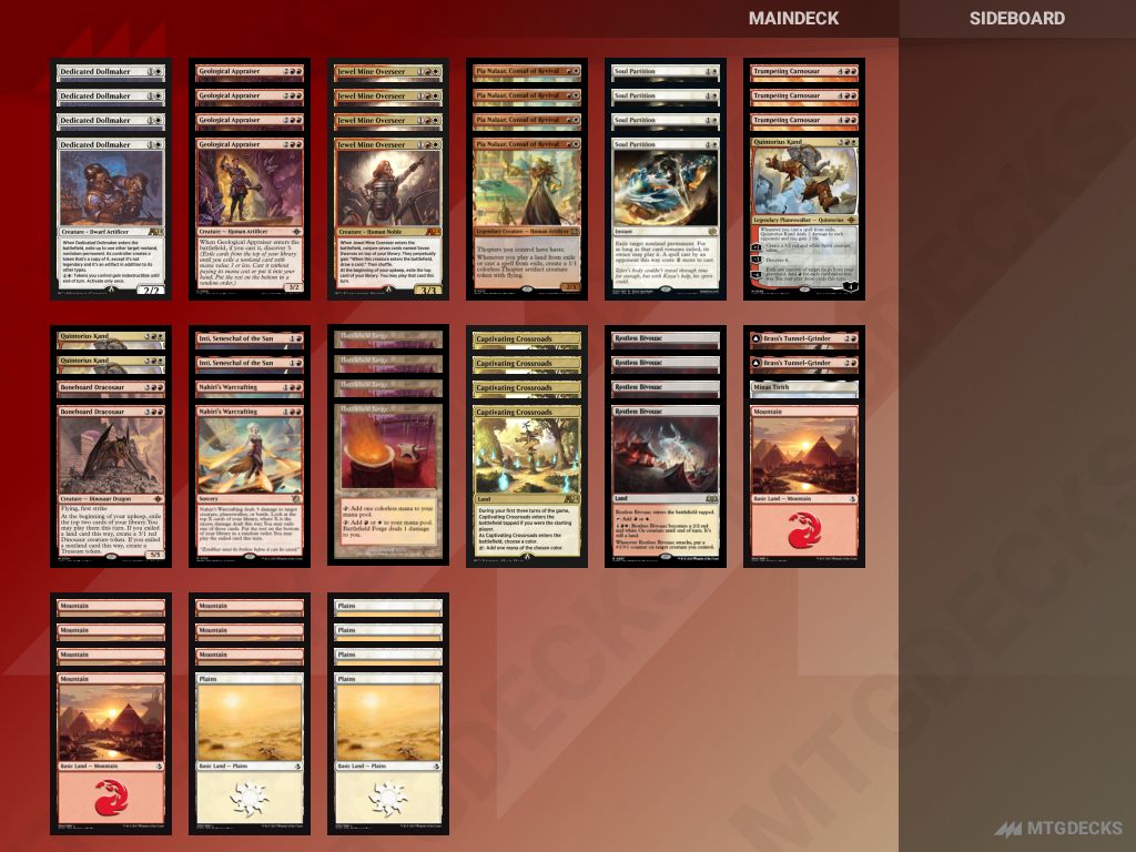Arena Alchemy Boros Pia deck by Kowazi • MTG DECKS