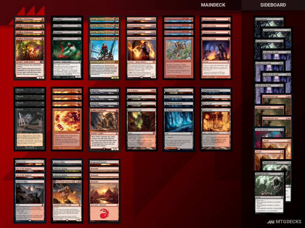 Arena Historic (H) Rakdos Madness deck by sleepingpill • MTG DECKS