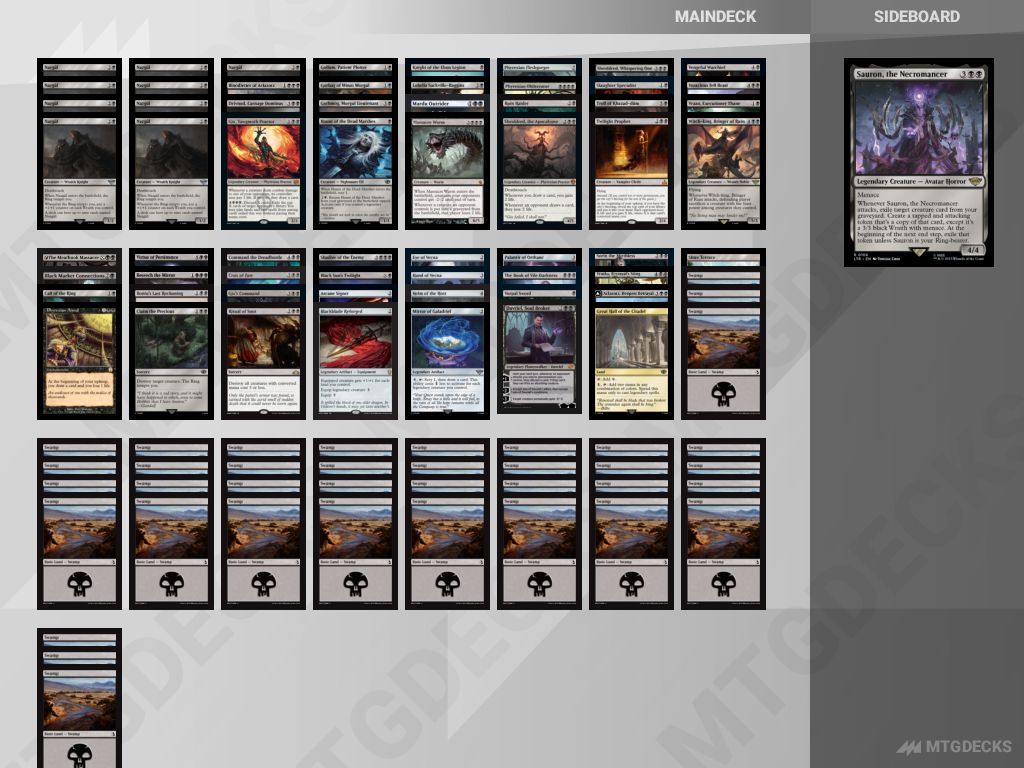 Historic-Brawl sauron deck by Lordmorganiii • MTG DECKS