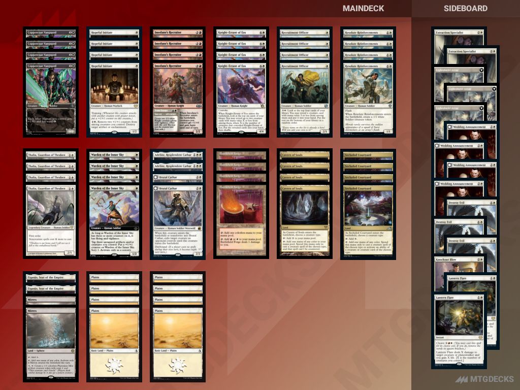 Standard White Aggro deck by Kobayashi Akira • MTG DECKS