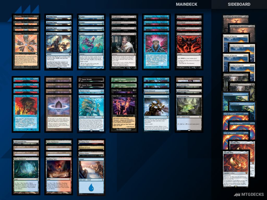 MTGO Legacy Showcase Qualifier #12595459 | December 03 • MTG DECKS
