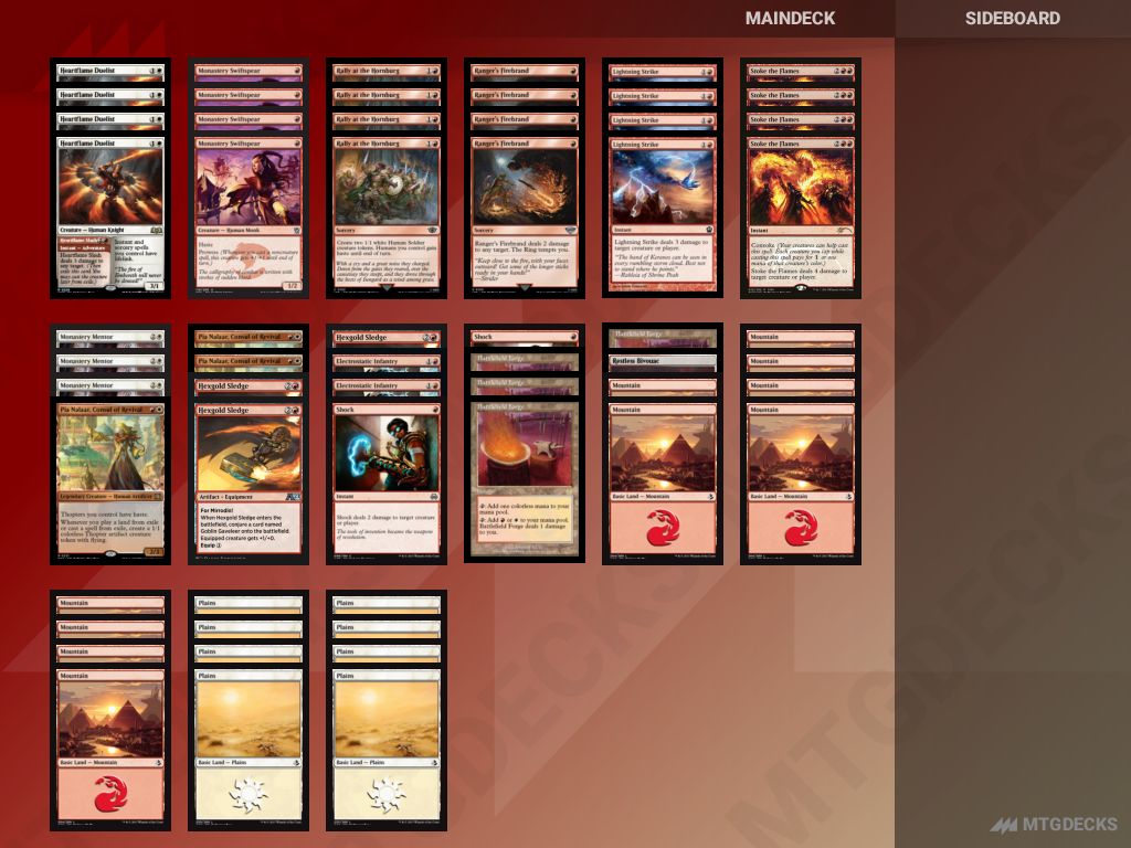 Arena Alchemy Boros Pia deck by Wuggles • MTG DECKS