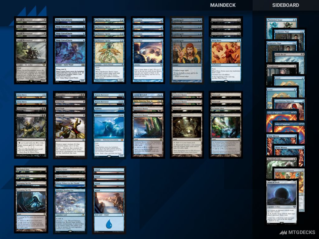 Modern Dimir Faeries deck by JRandle • MTG DECKS