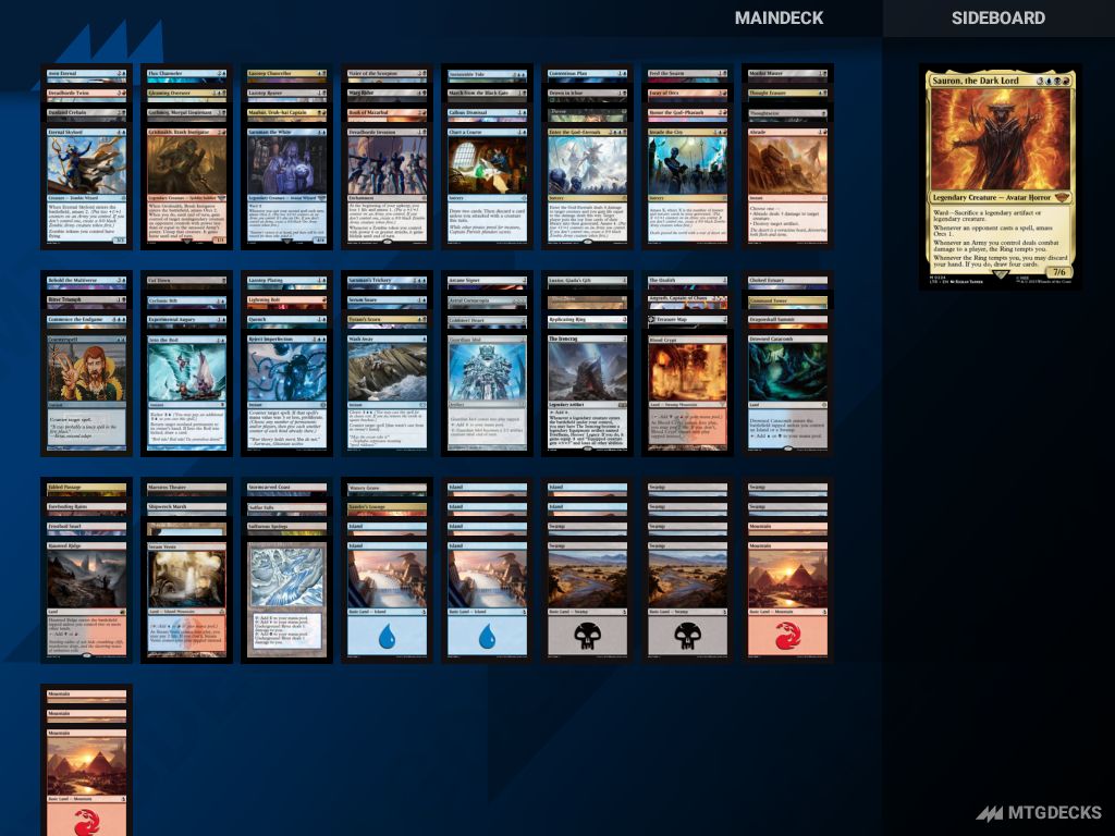 Historic-Brawl Sauron, the Dark Lord (post LCI) deck by Hijir • MTG DECKS