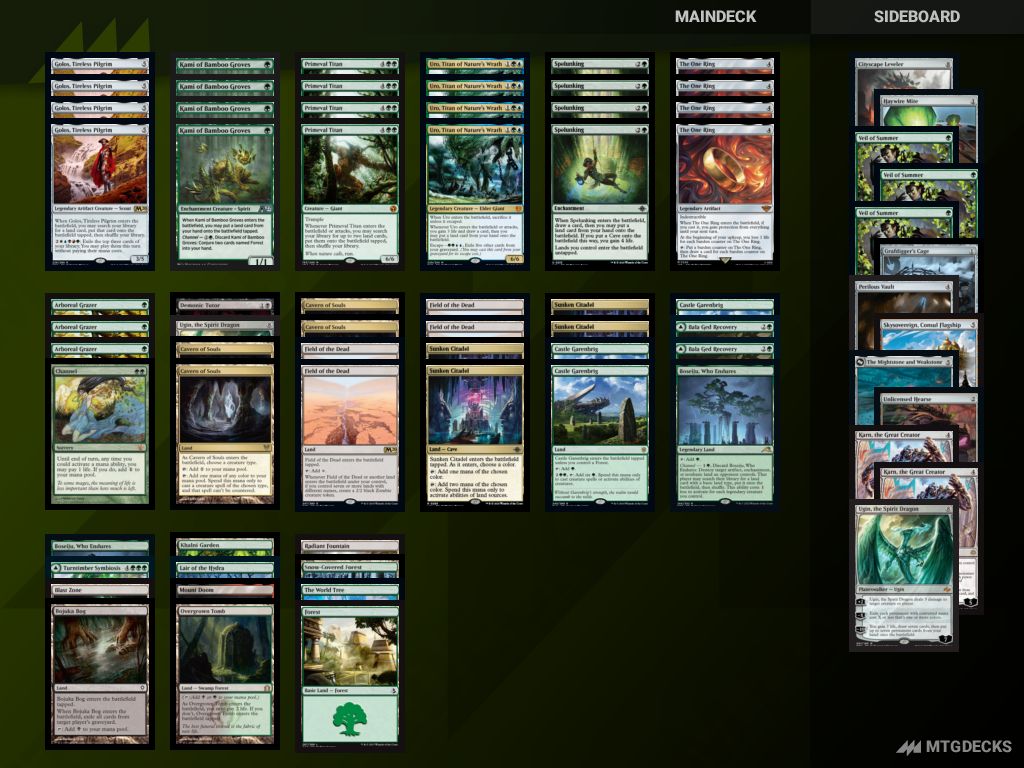 Arena Timeless Mono G Field deck by AliEldrazi • MTG DECKS