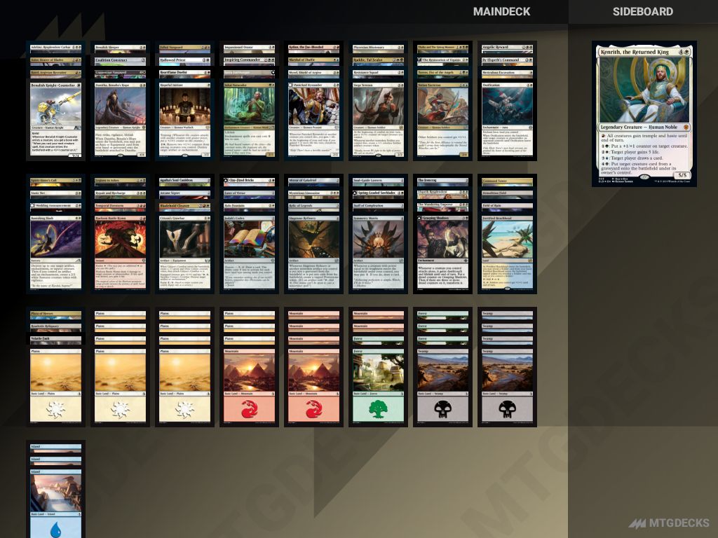Historic-Brawl Kenrith, the Returned King deck by MTGA-Assistant-Meta ...