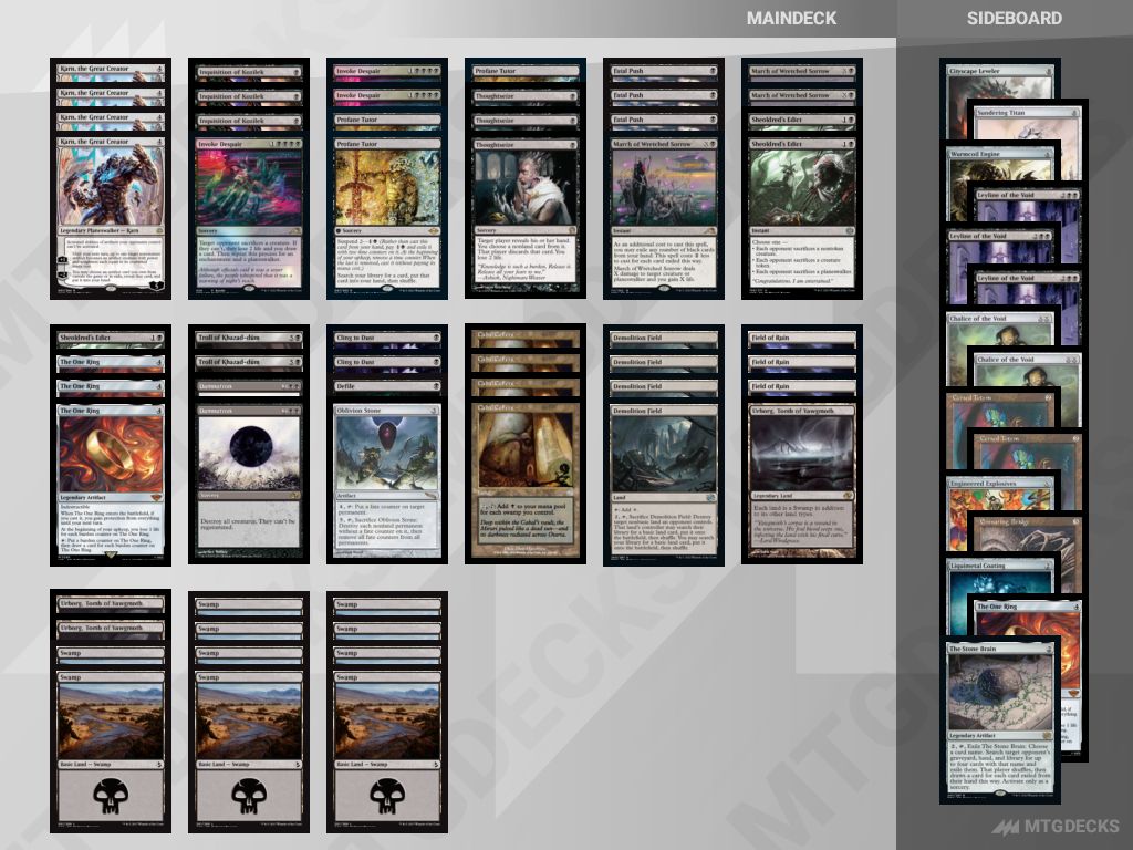 Modern Mono Black deck by Noguchi Ryounosuke • MTG DECKS