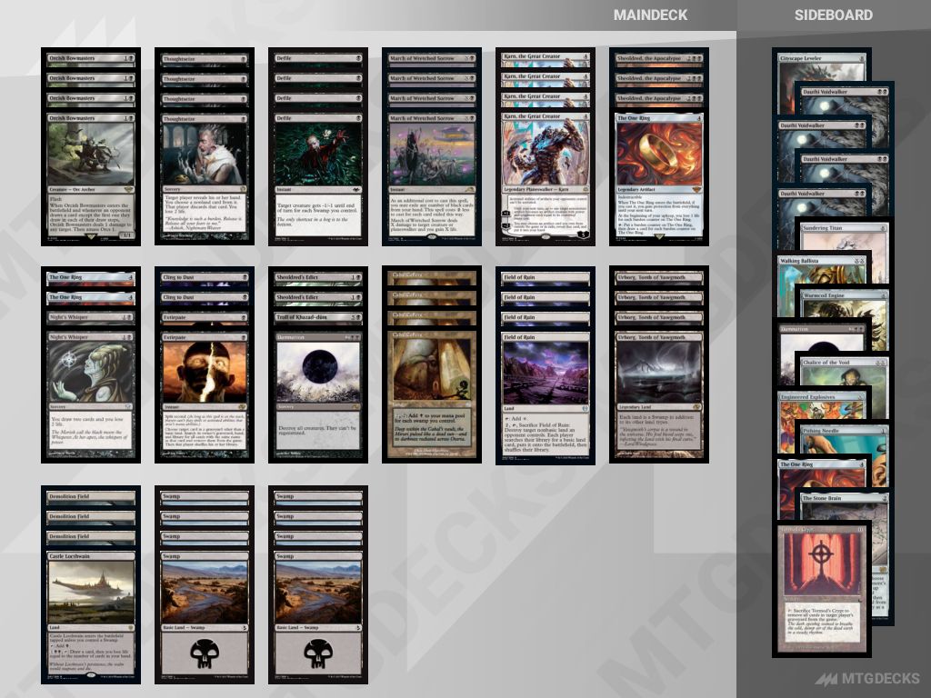 Modern Mono Black deck by Yamamura Taiki • MTG DECKS