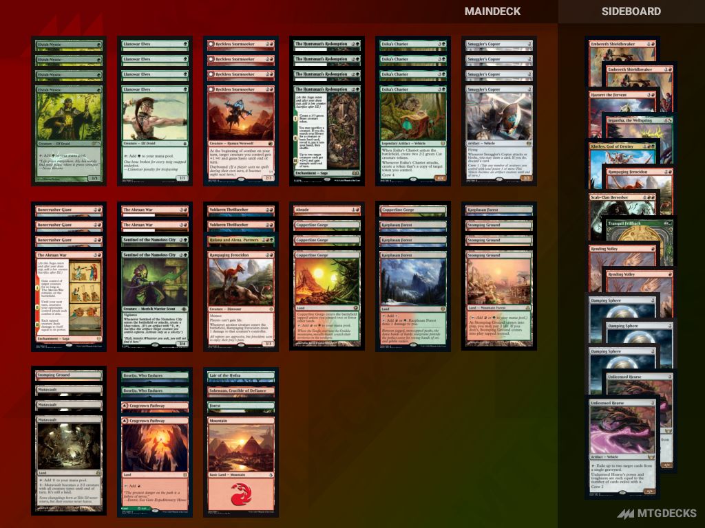 Pioneer Gruul Vehicles deck by A Blake Mei • MTG DECKS