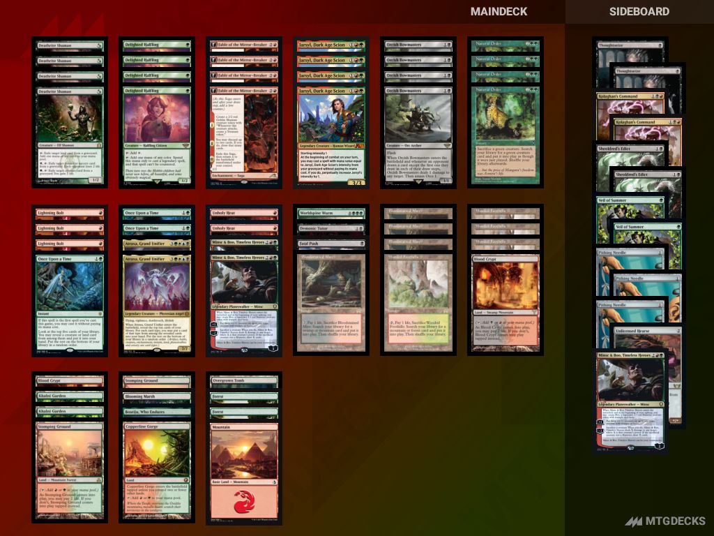 Arena Timeless (T) Jund Natural Order deck by sleepingpill • MTG DECKS