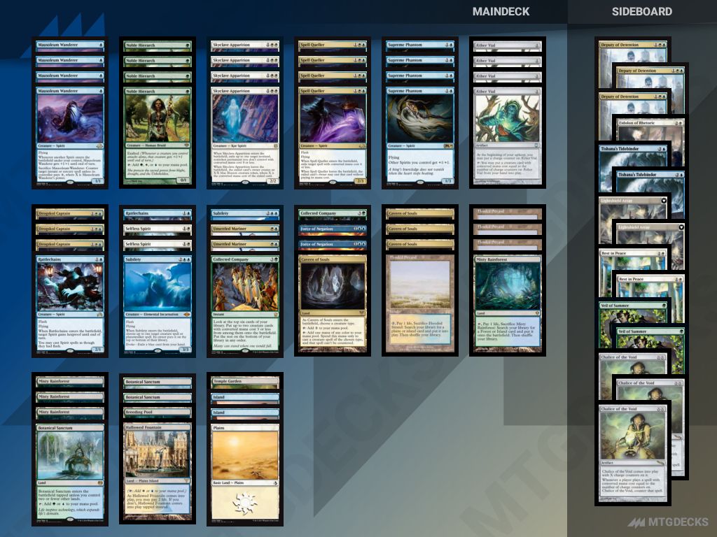 Modern Spirits deck by wzanotti • MTG DECKS