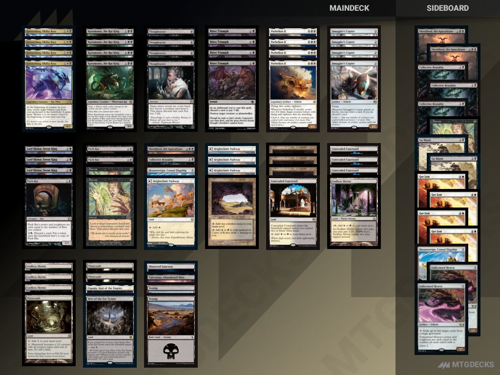 Pioneer Orzhov Greasefang deck by xfile • MTG DECKS