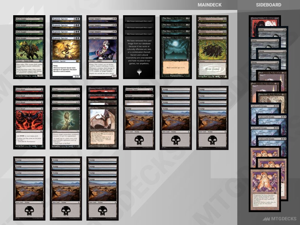 Old-school Mono Black deck by Bernhard Breit • MTG DECKS