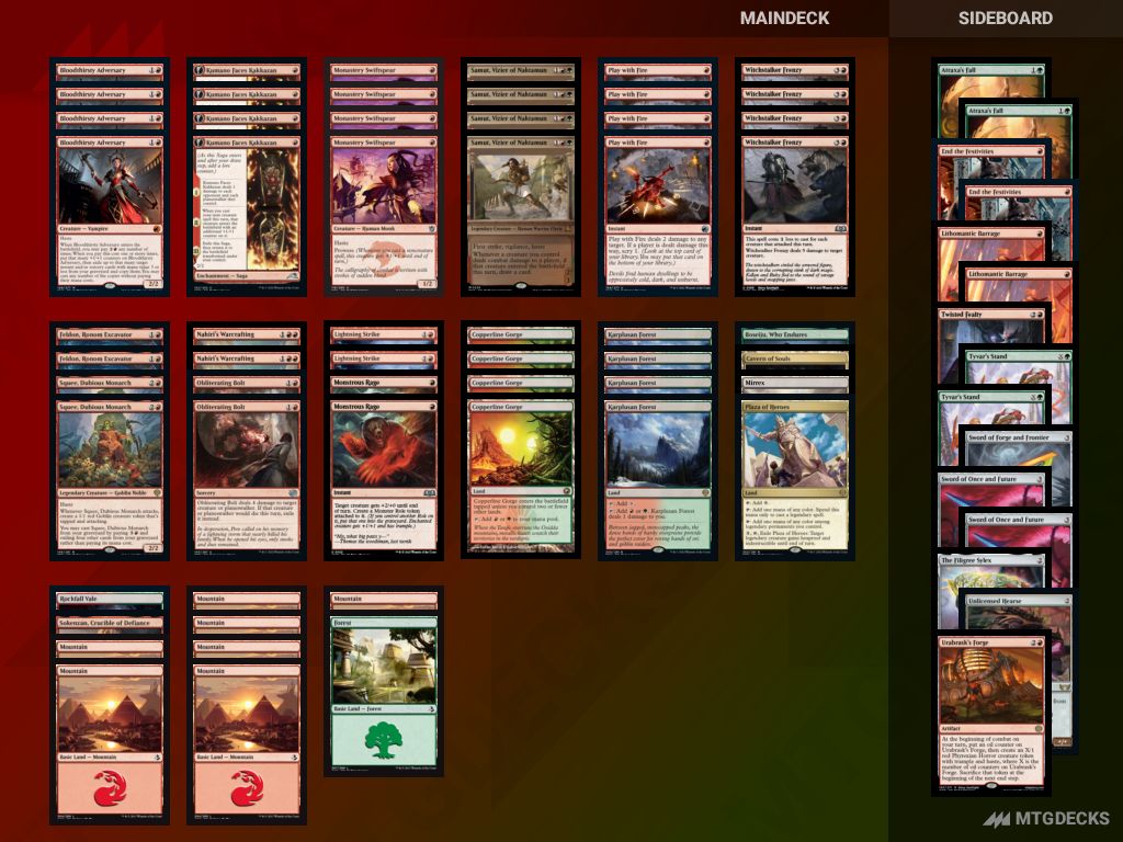 Standard RG Aggro deck by Ogasawara Ken • MTG DECKS