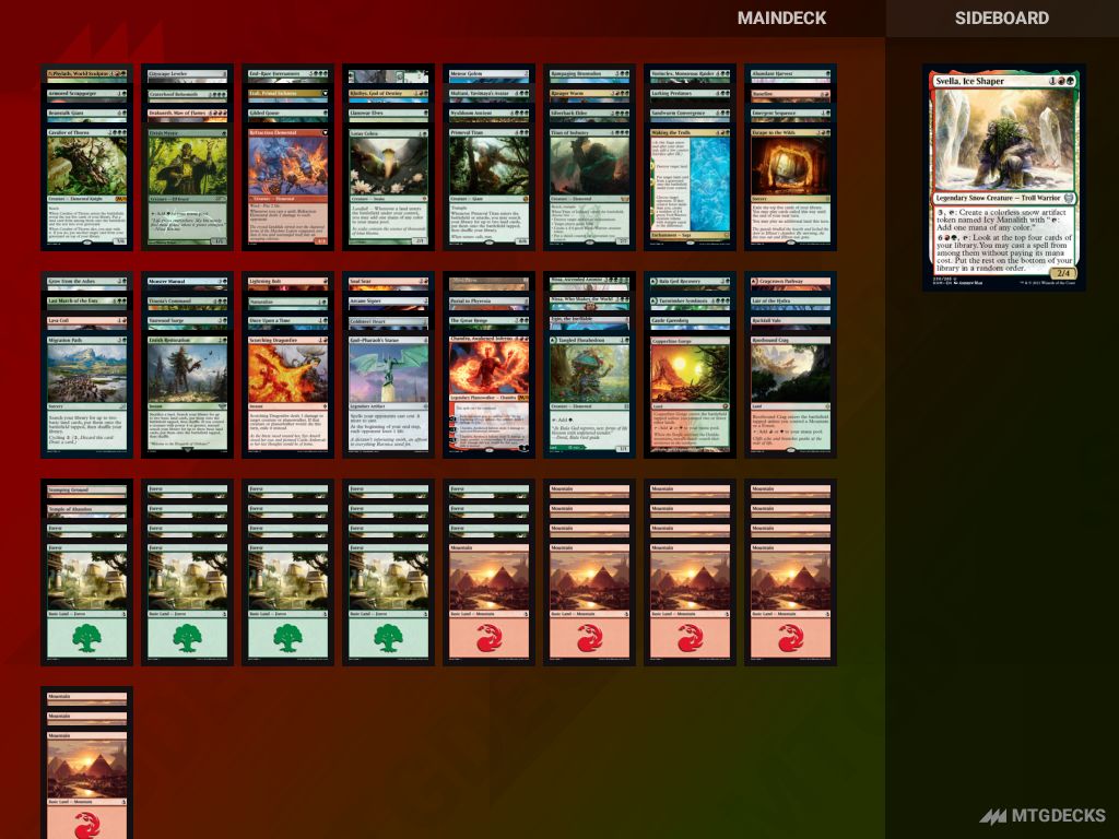 Historic-Brawl Svella, Ice Shaper deck by MTGA-Assistant-Meta • MTG DECKS